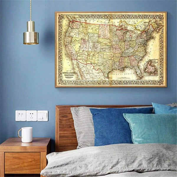 Tabla de mapa de Estados Unidos | tienda americana - USA Vintage